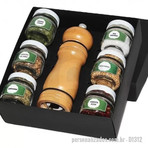 Kit tempero Personalizado - D1312 - Kit Tempero personalizado em caixa ...