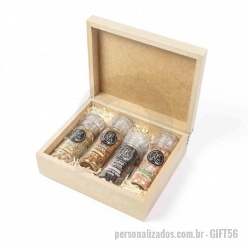 Kit tempero Personalizado - GIFT56 - Kit com 2, 3 ou 4 Moedores de ...